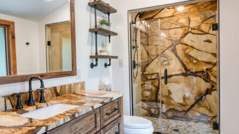 Stunning Stone Walk-In Shower • Excel Remodeling