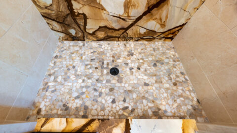 Stunning Stone Walk-In Shower • Excel Remodeling